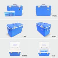 China 30L Outdoor Insulated Cooler Box Equipped With Ice Pack Kit, 24H High-performance Cold Storage Ice Chest, Stackable Durable Cooler, Optional Temperature Screen, Custom Print Available For Camping, for sale