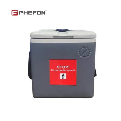 China 1.5L Portable Vaccine Carrier Medical Cooler Box Includes Ice Packs For Cold Chain Logistics Optional Temperature Display for sale