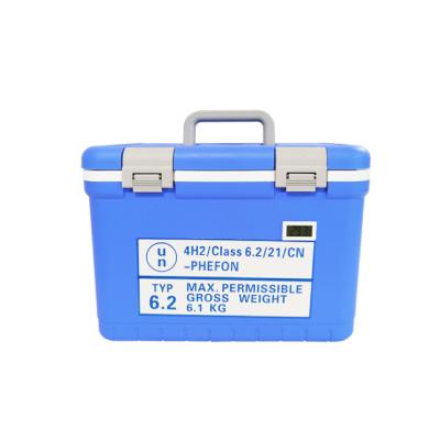 China Durable UN3373 Cooler Box With 24hrs Cold Time And 95 KPa Class A Biosafety For Secure Biological Sample Transport for sale