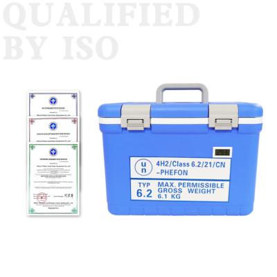 China 24hrs Cold Time UN3373 Specimen Cold Chain Safety Transportation Triple Package Cooler Box for sale