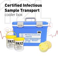 China UN2814 UN3373 Infecious Specimen Cold Chain Safety Transportation Cooler Box for sale