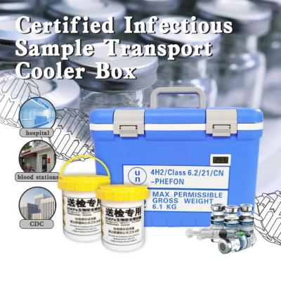 China UN3373 Container Configuration Cooler Box Triple Packaging Medical Transport Solution for sale