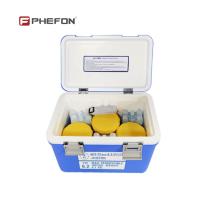 China Biohazard Label Insulated Biological Sample Transport Container OEM UN3373 And UN2814 Cooler Box Including Temperature Display for sale