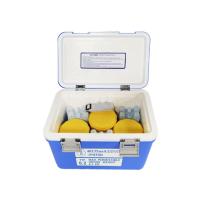 China UN3373 Cooler Box With Ice Pack Include 3PCS UN3373 Secondary Package Container For Medical Sample Cold Chain Transport for sale