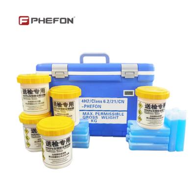China Insulated UN2814 Triple Packaging Container Transport Cooler Box With Temperature Display for sale
