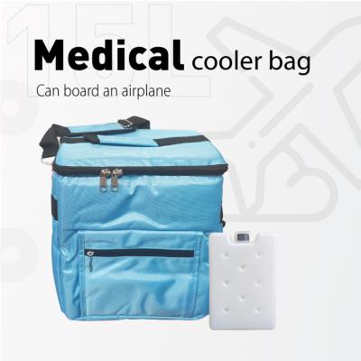 China Differerent Capacity Medical Cooler Bag With Temperature Display With Double Zipper Closure for sale