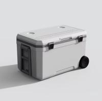 China 70L Plastic Ice Cooler Box with Wheels for Camping 8.7kg for sale