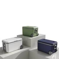 China 70L Outdoor Camping Ice Cooler Box with Wheels for sale