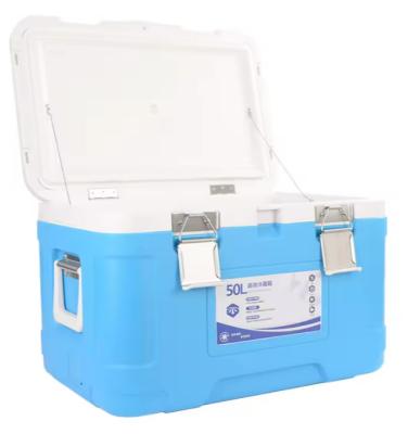 China 50L Capacity Large Rigid Plastic Insce Cooler Box for Outdoor Camping and Food Storage for sale