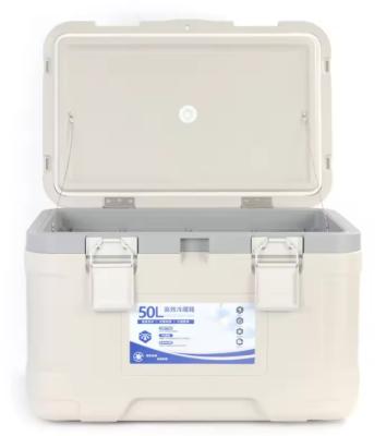 China Lightweight and Portable Ice Cooler Box for Food Storage on Picnics Custom Logo Hiking Fishing Camping 50L Hard Cooler Beer Ice Cooler Box Hard Cooler Box for sale