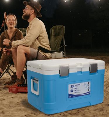 China Long-Lasting Insulation Maintains Temperature 12h-36h Cooler Box For Outdoor Camping Wholesale High Quality 50L Portable Cooler Box Ice Chest Cooler Box Portable Cooler Box for sale