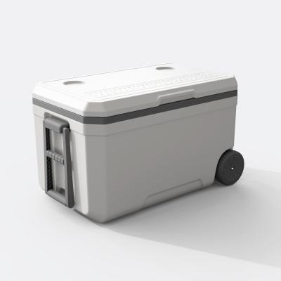 China Phefon 70L Ice Cooler Box With Wheels Support Customize Logo for sale