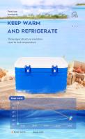China FS-85L Blue Ice Cooler Box with Hinged Lid for Cold Chain Storage and Transportation for sale