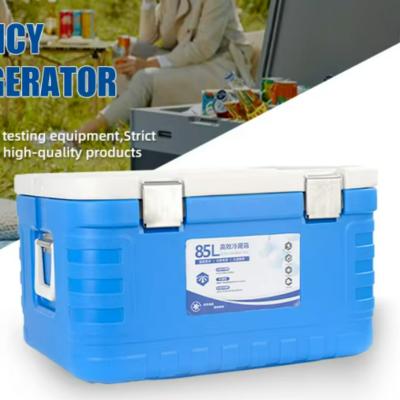 China Versatile Insulated Ice Cooler Box with Hinged Lid and Ice Pack for Cold Chain Storage for sale