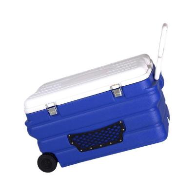 China Insulated Large Capacity Custom 90L Liters Transport  Pu Foaming Hard Ice Chest Cooler Box for sale