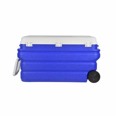 China Wholesale 90l Insulated Wheeled Ice Cooler Box For Outdoor Camping Picnic for sale