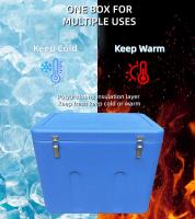 China 100L Multi-functional Ice Insulated Cooler Box With Handle For Cold Chain Storage for sale