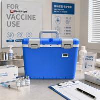 China Phefon 10L Hard Ice Cold Box Featuring Ice Pack Configuration Supply One Set Designed For Cold Chain Transport And Storage for sale