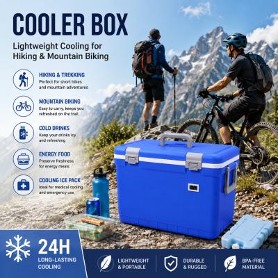 China Cooler Box for Outdoor Camping Great for Road Trip RV Travel Hiking Mountain Biking Yacht Boat Fishing Tailgate Party Compact for sale