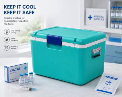 China 54 Liters Hard Cooler Featuring Optional Temperature Display And Ice Pack Configuration Supply One Set Suitable For Cold ChainTransport for sale