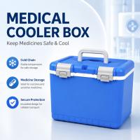 China 10L Portable Medical Cooler Box with PCM Ice Packs for Temperature Controlled Medicine Transportation for sale