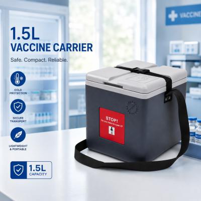 China Phefon 1.5L Vaccine Cooler Box Portable Insulated Box Ensuring Safe Vaccine Storage and Cold Chain Compliance for sale