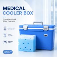 China PU Insulation Portable Blood Specimen Cold Chain Cooler Box Outer Shell And Liner Are PP PU Durable Temperature Control for sale