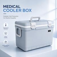 China Digital Temperature Display Medical Cooler Box Vaccine Cooler Box Customized Logo Robust Insulated Medical Transport Box for sale