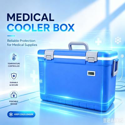 China Ice Packs Supply One Set Medical Cooler Box FS 30L Customized Logo Perfect for Temperature Controlled Medical Logistics for sale