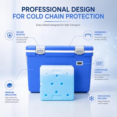 China Medical Cooler Box compact and durable insulated box for maintaining temperature integrity of medical supplies during transit for sale