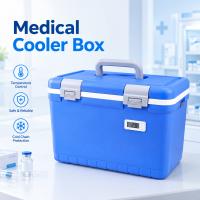 China Medical Cold Chain Cooler Box, Portable Isothermal Transport Case With Temperature Recorder, 2‑8°C Constant Temperature Carrier For Vaccines, Pharmaceutical Drugs, Lab Specimens And Reagents For Hospi for sale