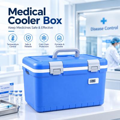 China Portable Vaccine & Medicine Cooler Box, Cold‑Chain Isothermal Storage Case with Digital Temp Display, Temperature‑Maintaining Carrier for Biochemical Reagents, Clinical Specimens for Field Sampling an for sale