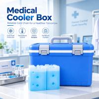 China Portable Vaccine Cooler Carrier Box, Insulated Thermal Storage Case with Digital Temperature Display, 2‑8°C Constant Temperature Container for Biological Specimens, Test Samples, Reagents for Medical for sale