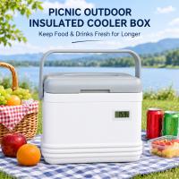 China Compact Small Camping Cooler Box, Lightweight Injection Molded Insulated Ice Chest, Portable Cold Storage Cooler, Secure Sealing Lid, Easy to Carry for Outdoor Picnic, Beach, Fishing, Short Trip, Beve for sale