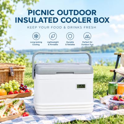 China Portable Compact Cooler Box, Lightweight Injection Molded Small Insulated Ice Chest, Tight Seal to Keep Cold, Easy-Grip Handle, Ideal for Day Camping, Picnic, Beach Outing, Short Road Trip, Food for sale