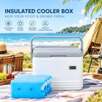 China Lightweight Compact Insulated Cooler Box, Portable Injection Molded Ice Chest, Slim Small Cooler with Carry Handle, Great Ice Retention, Airtight Lid for Camping, Picnic, Beach, Hiking, Day Trip, Drin for sale