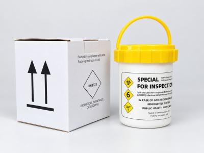 China Category A UN2814 Infectious Substance Packaging System Complete Kit With Rigid Outer Box And Absorbent Material For Dangerous Goods Transport for sale