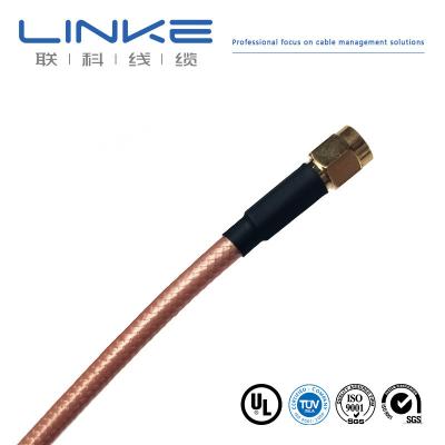 China Wurth Elektronik RG142 Coaxial Cable with 50 Ω Impedance and 4.95mm OD SMA Male to SMA Male for New Energy Vehicles for sale