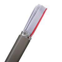 China Sheath Material PVC UL2464 Grey with Red Edge 20 Pin Flat Ribbon Speaker Cable for sale