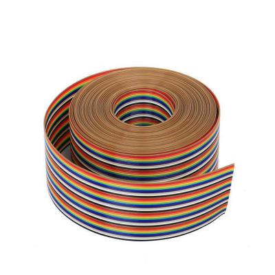 China 50 Pin Flat Flexible Ribbon Cable with PVC Sheath Material Round Wire and 300V Rated Voltage for sale