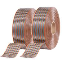 China UL2651 28AWG 1.27mm Pitch Rainbow Ribbon Harness Flat Cable for Industrial Applications for sale