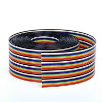 China UL2651 28AWG 1.27mm Pitch Rainbow Ribbon Harness Flat Cable for Industrial Applications for sale