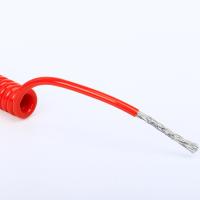 China US TPU/PUR/PU Spiral Spring Cable With Strong Elasticity Bare Copper Conductor for sale