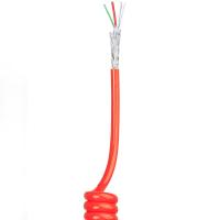 China US TPU/PUR/PU Spiral Spring Cable With Strong Elasticity Bare Copper Conductor for sale