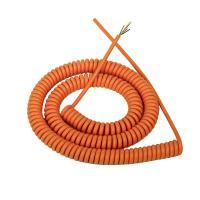 China Copper Conductor PVC Sheath Flame Retardant Extension Lead Spiral Curly Spring Power Cable for sale