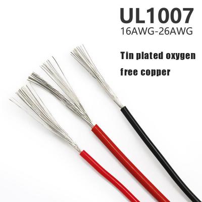 China UL1007 Copper Conductor PVC Insulation Hook-up Electric Cable for Electrical Equipment Wiring for sale