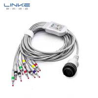 China Multi Leads Tinned Copper ECG EKG Cable for High Voltage Signal Monitoring in Medical Applications for sale