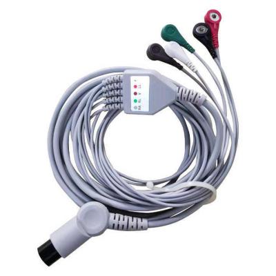 China TPU Insulation Material 3/5 Lead ECG Cable for Rainbow Patient Monitor Wires for in vitro diagnostic equipment for sale