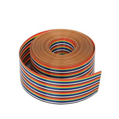 China 28AWG PVC Sheath Copper Conductor Flat Ribbon Cable Flexible Electrical Cable for sale
