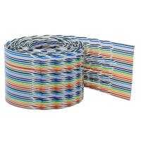 China Rainbow Color Flat Ribbon Cable with 2.54mm Pitch and Tinned Wire Core for IDC Connector Applications for sale
